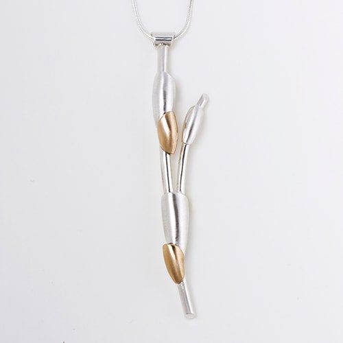 Pussy Willow Pendant Small ss/14kt | Constantine Designs