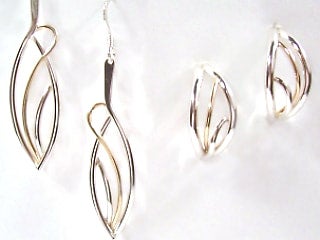 Flame Stud Earrings ss/14kt | Constantine Designs