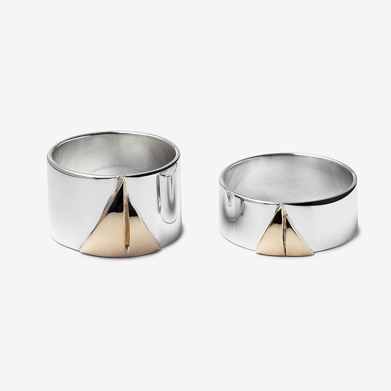 Sail Ring 8mm ss/14kt | Constantine Designs